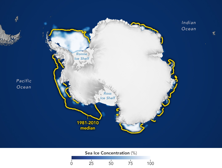 Antarctic Ice Sees Unexpected Growth, Puzzling Experts.