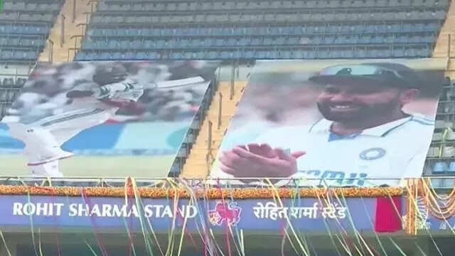 Rohit Sharma Stand inaugurated at Wankhede stadium as MCA pays tribute ...