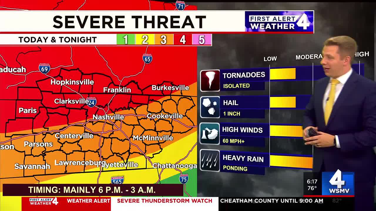 First Alert Weather Day: Strong storms overnight leading to spots of ...