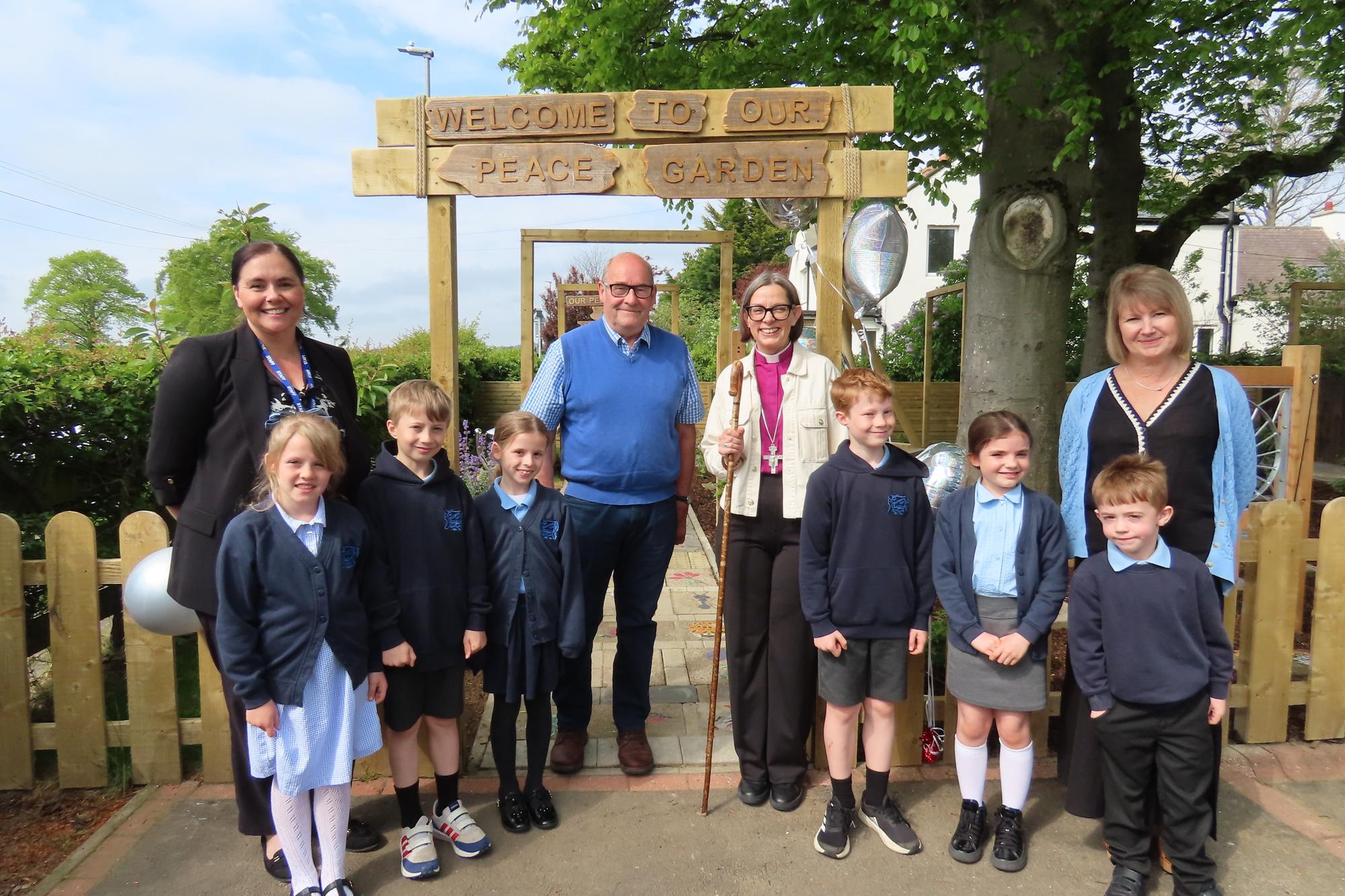 Peace Garden in place at school after donation by Northumberland Freemasons