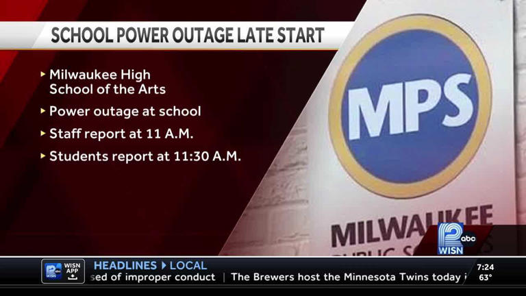 Severe weather causes morning delay at Milwaukee public school