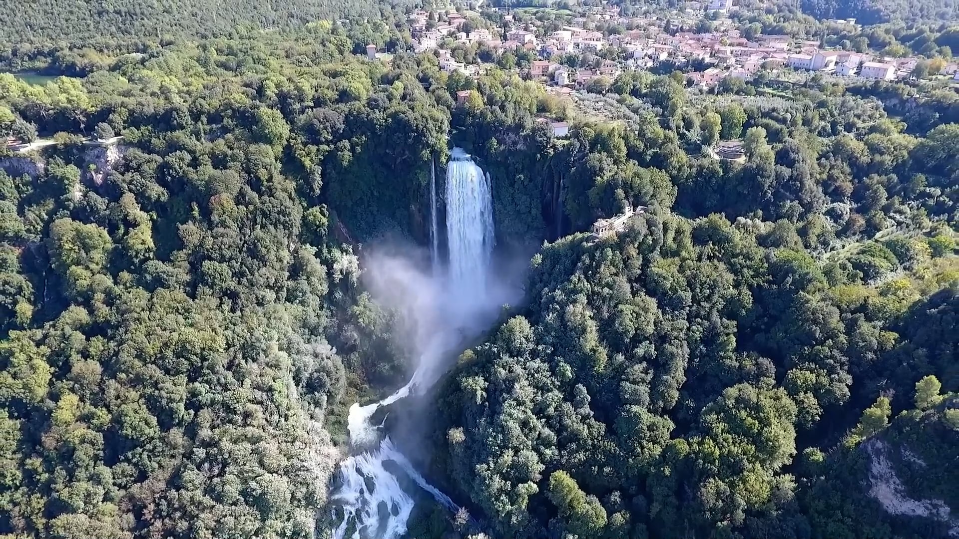 Marmore Falls: Drone Footage of Largest Man-Made Waterfall