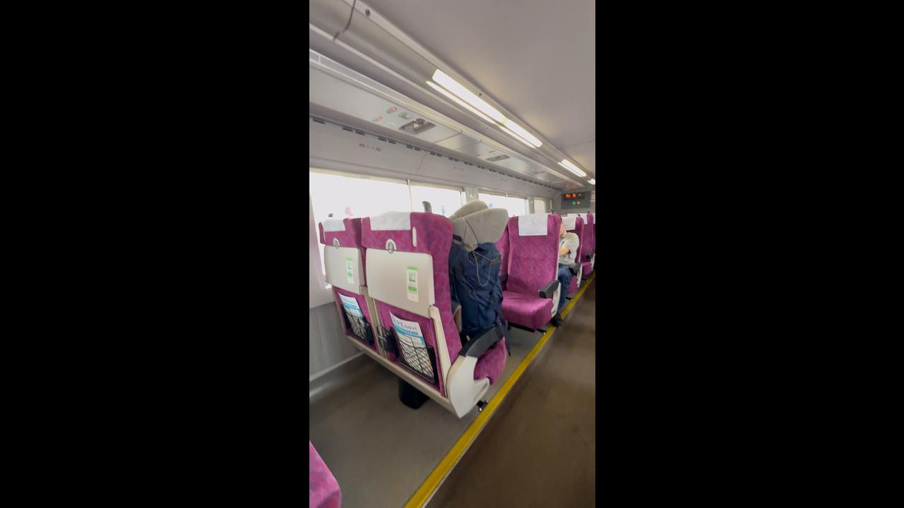 Tourist Discovers Japanese Train Chairs