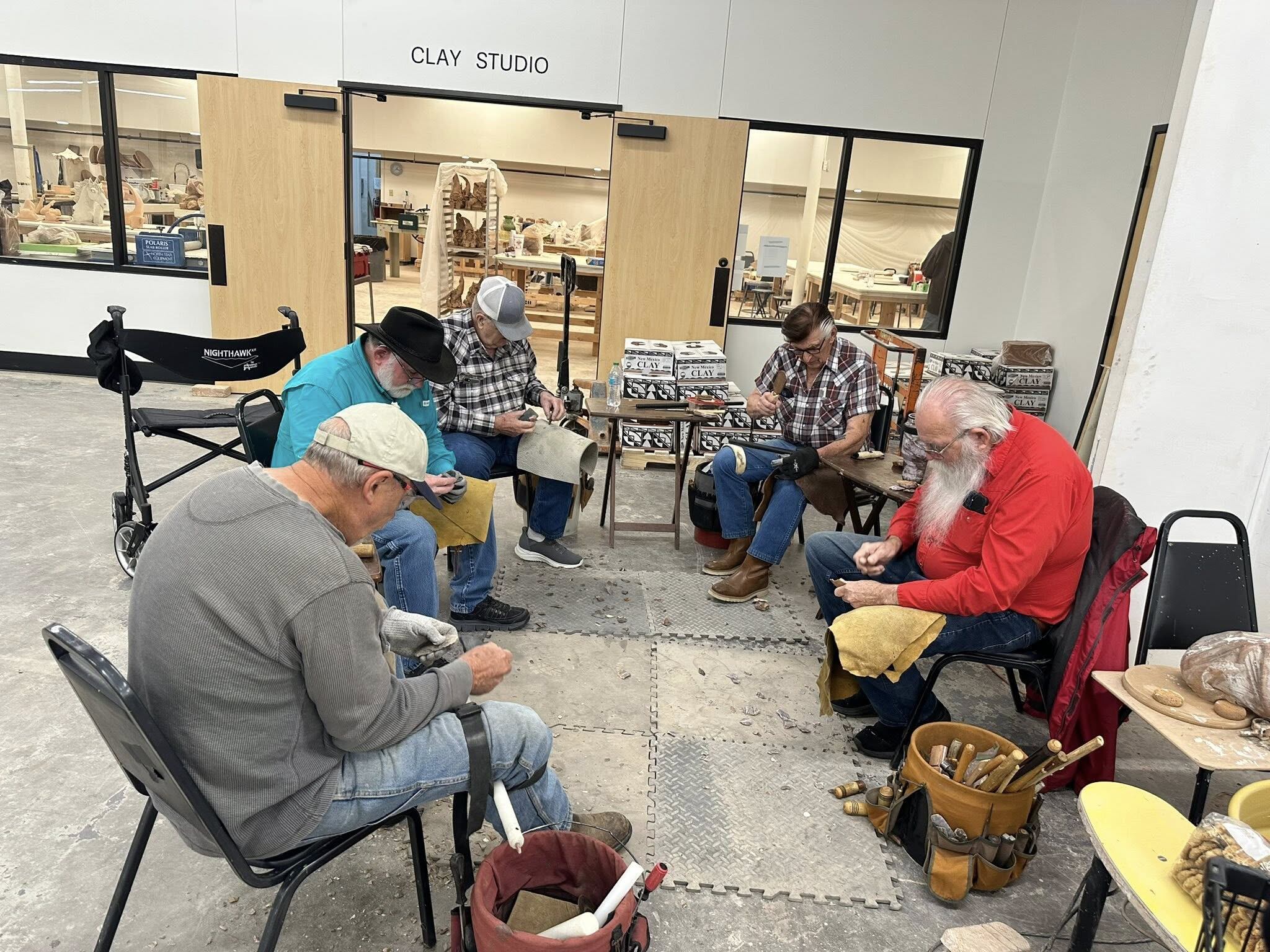 Amarillo group continuing the tradition of flint knapping