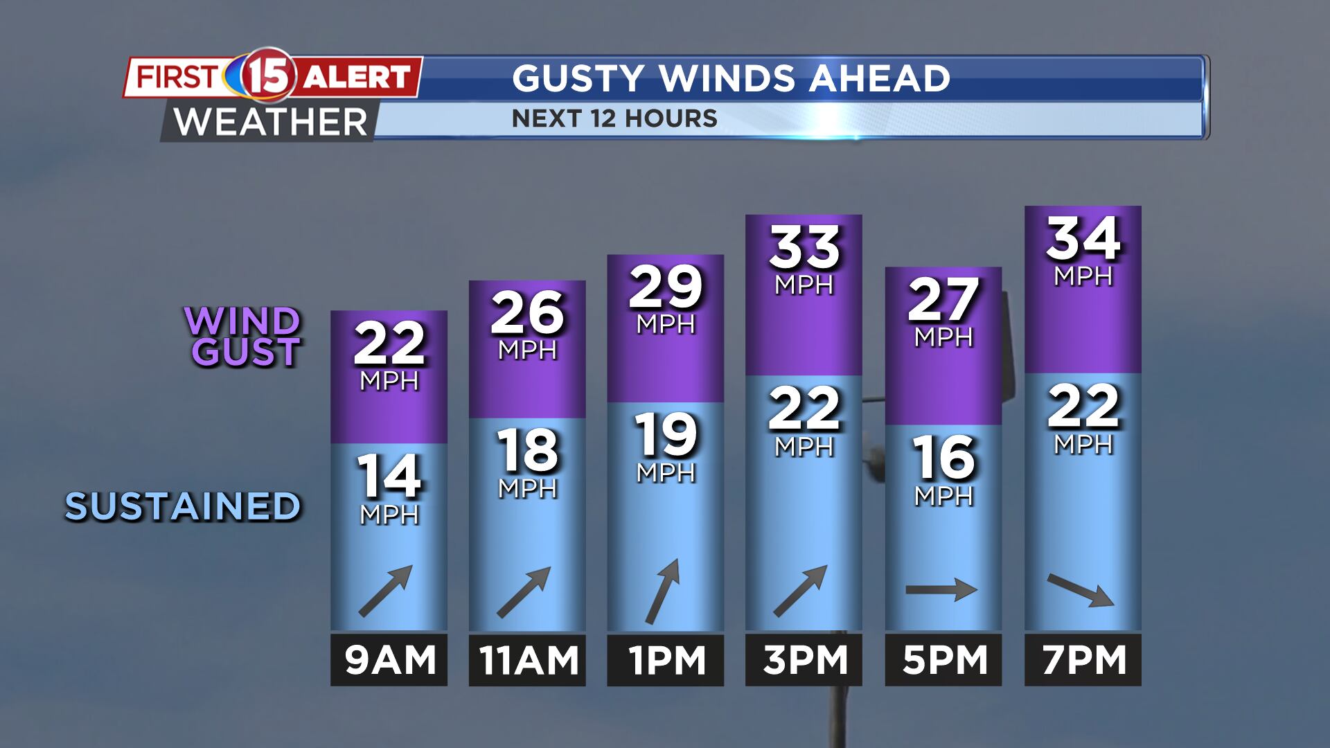 Possible showers and storms today
