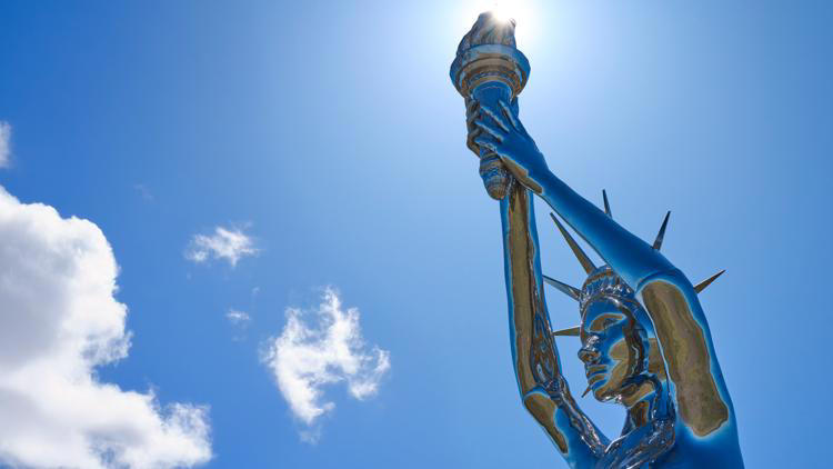 Meet Liberty: Massive 58-foot sculpture installed in Aurora