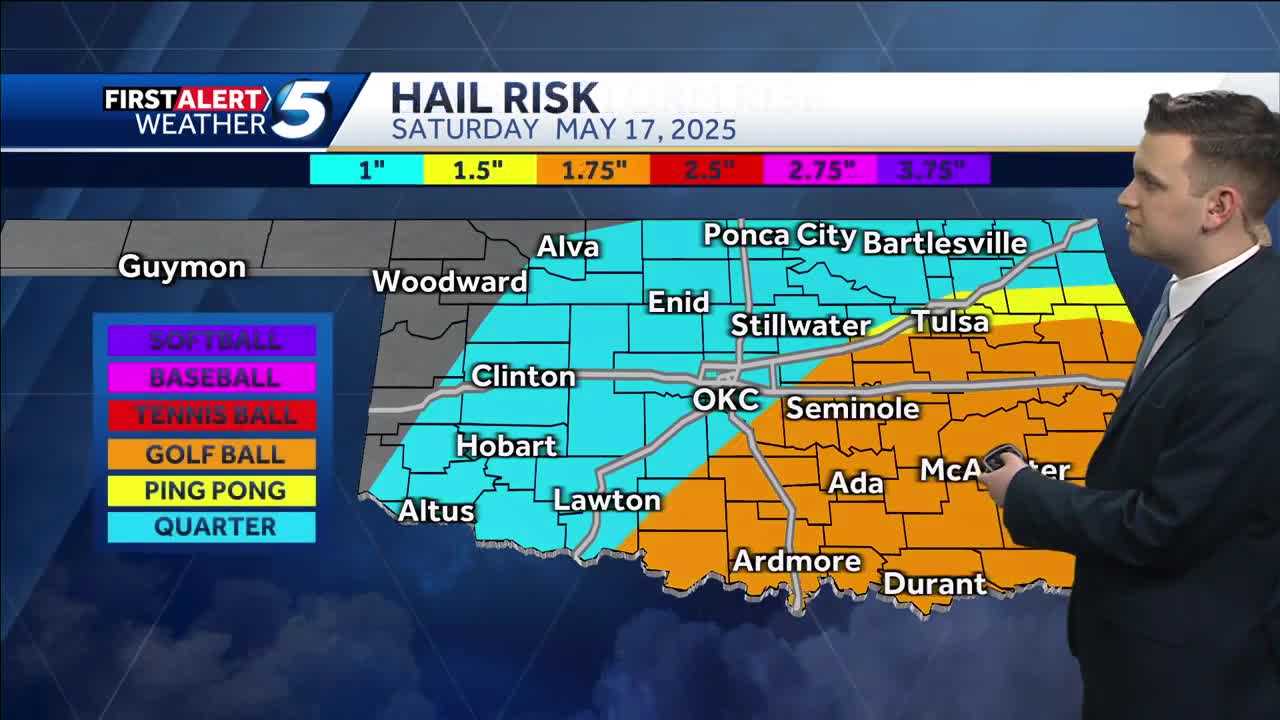 TIMELINE: Oklahoma to see storms with risk of tornadoes, large hail ...