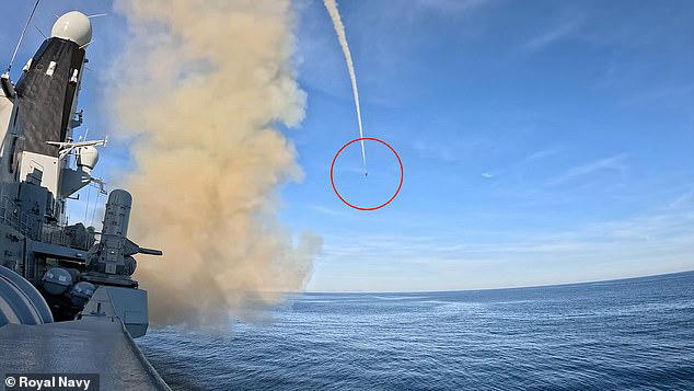 Moment British warship obliterates supersonic missile in historic first ...