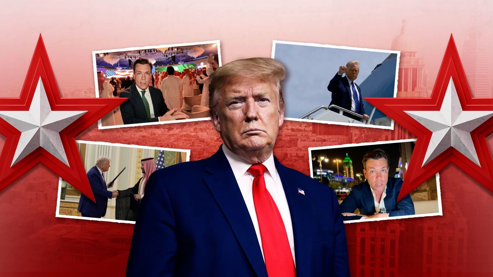 Behind the scenes of Trump trip