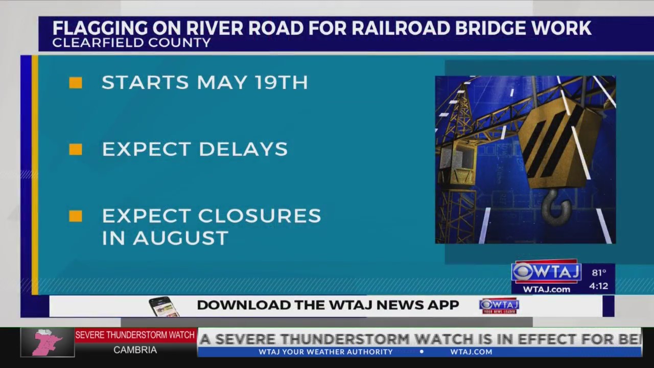 Flagging begins in Clearfield for railroad bridge replacement