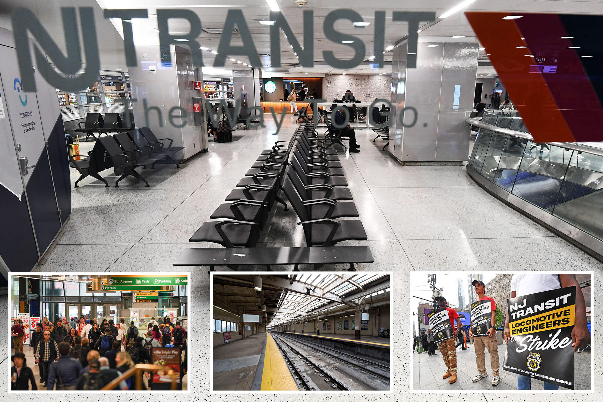 NYC-area train stations eerily empty as NJ Transit strike brings ...