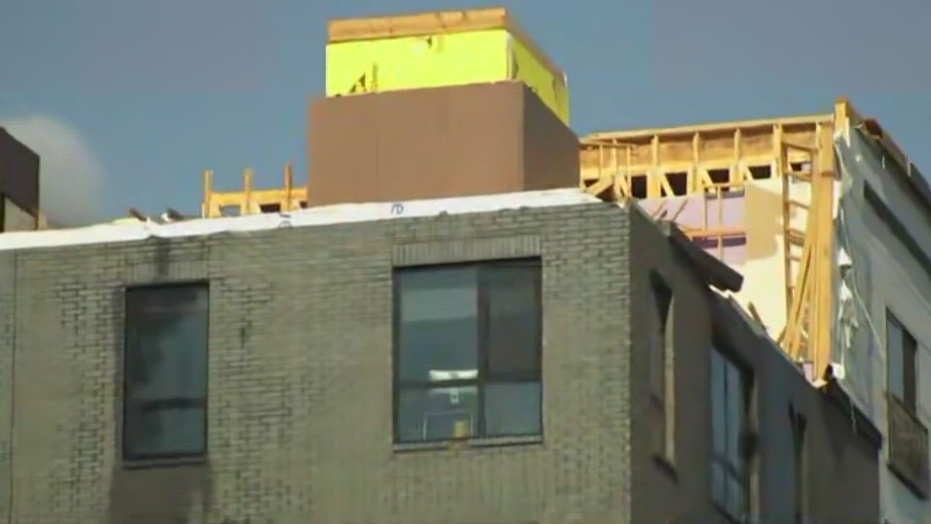 Roof of building blown off in St. Louis storm