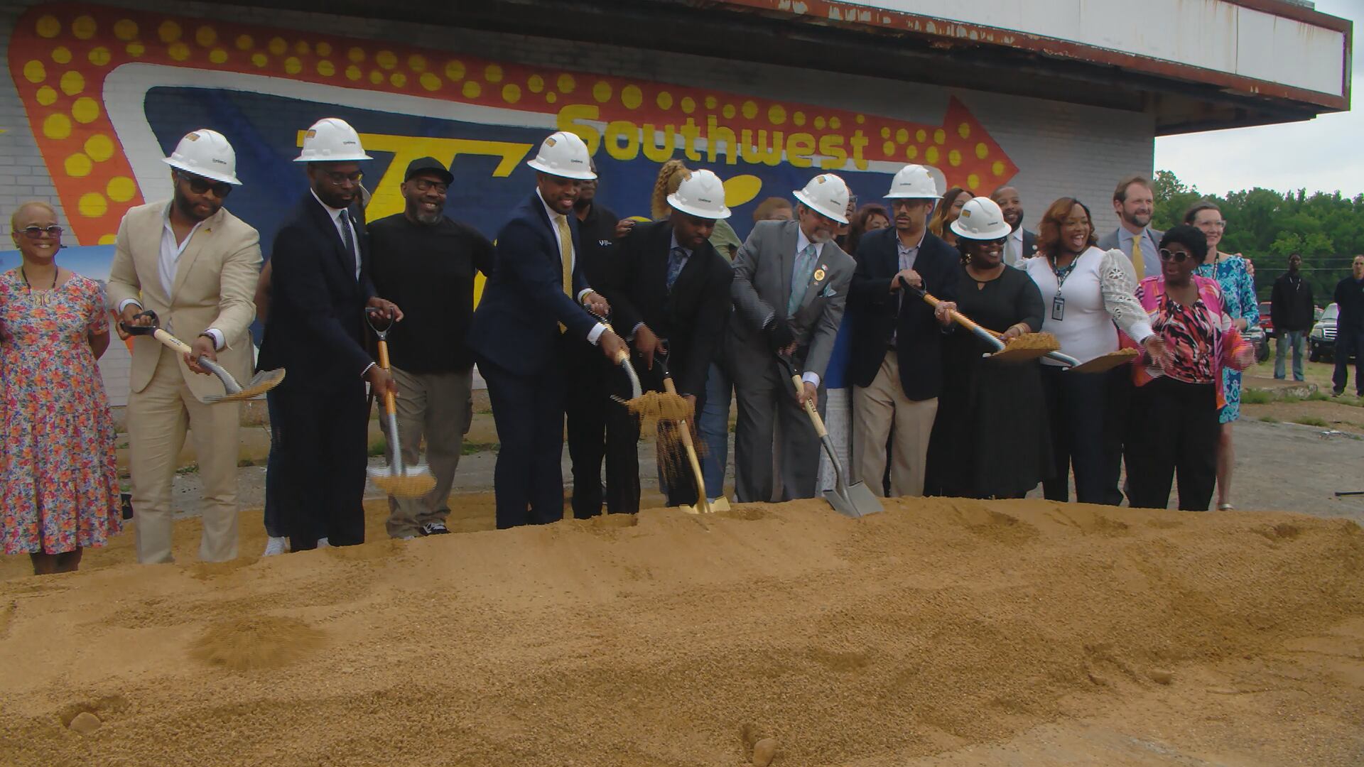 Ground-breaking ceremony held for old Southwest Twin Drive-In development
