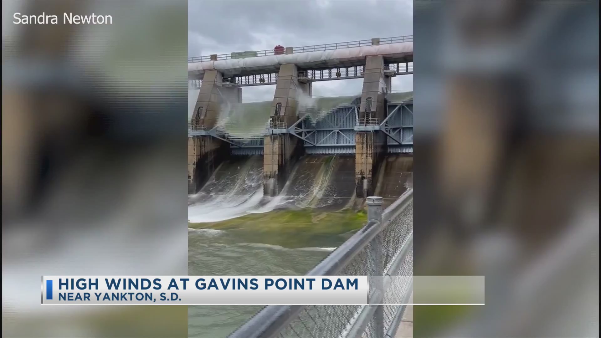 High Winds At Gavins Point Dam