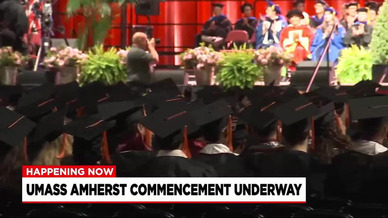 Students, families gather at UMass Amherst for undergraduate commencement