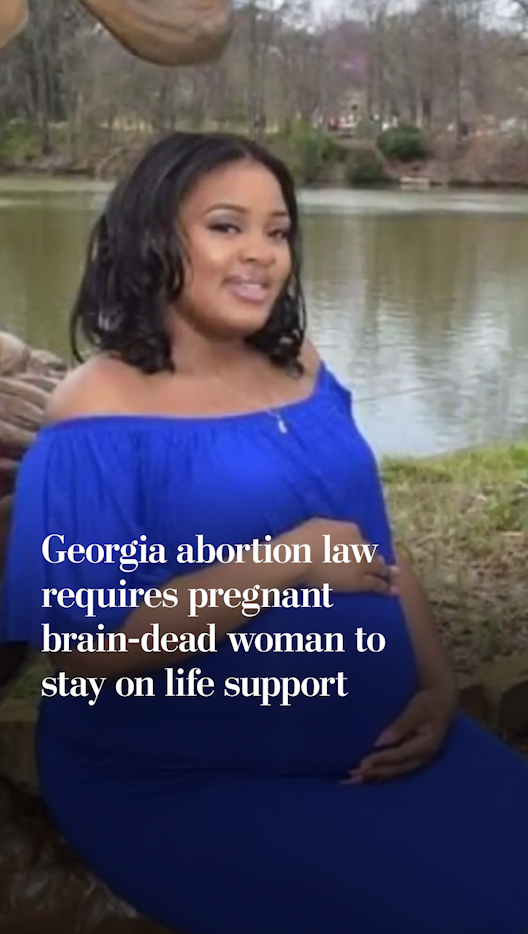 Georgia law keeps brain-dead woman on life support for fetus