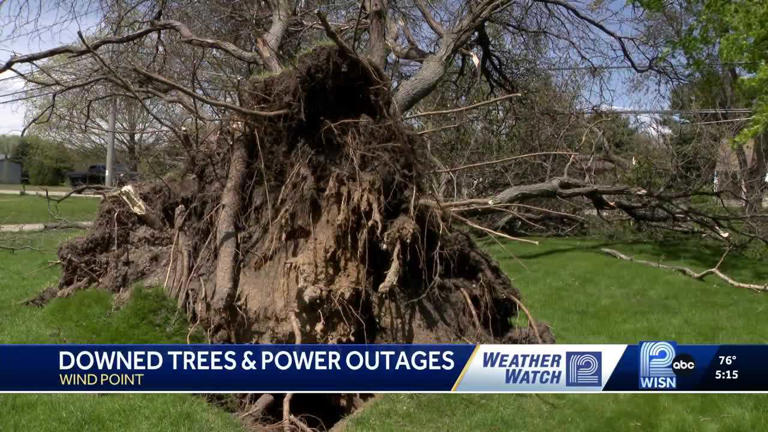 Storms cause power outages and damage in Milwaukee, Racine counties
