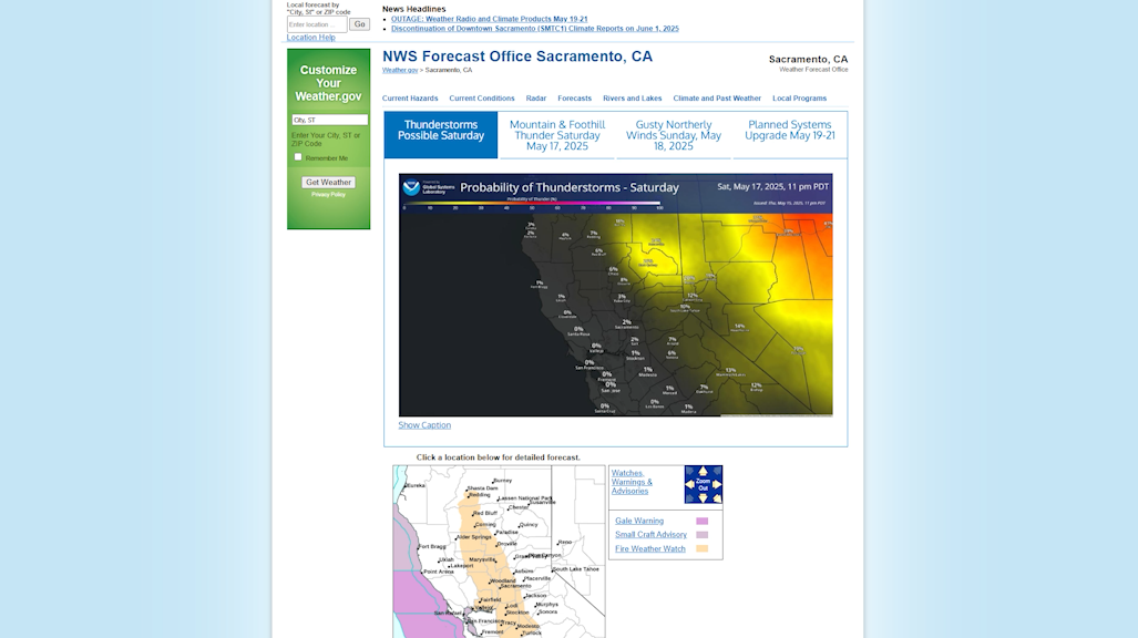 Sacramento NWS office will no longer operate 24/7, SF Chronicle reports