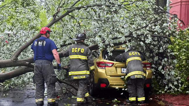 Severe storms sweep through DC, Maryland, Virginia causing downed trees ...