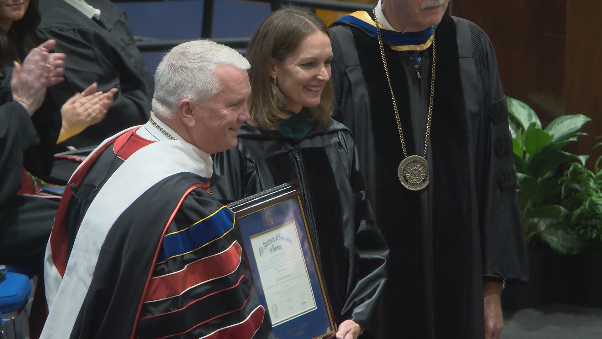 Mother of Jack Hoffman gives emotional commencement address at UNK
