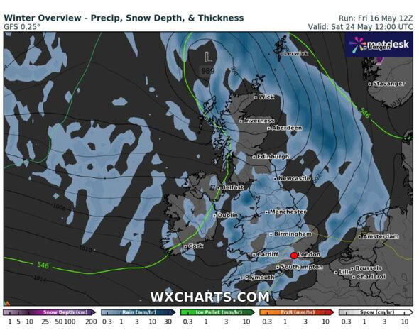 UK storm forecast with 550-mile wall of rain - full list of 11 counties ...