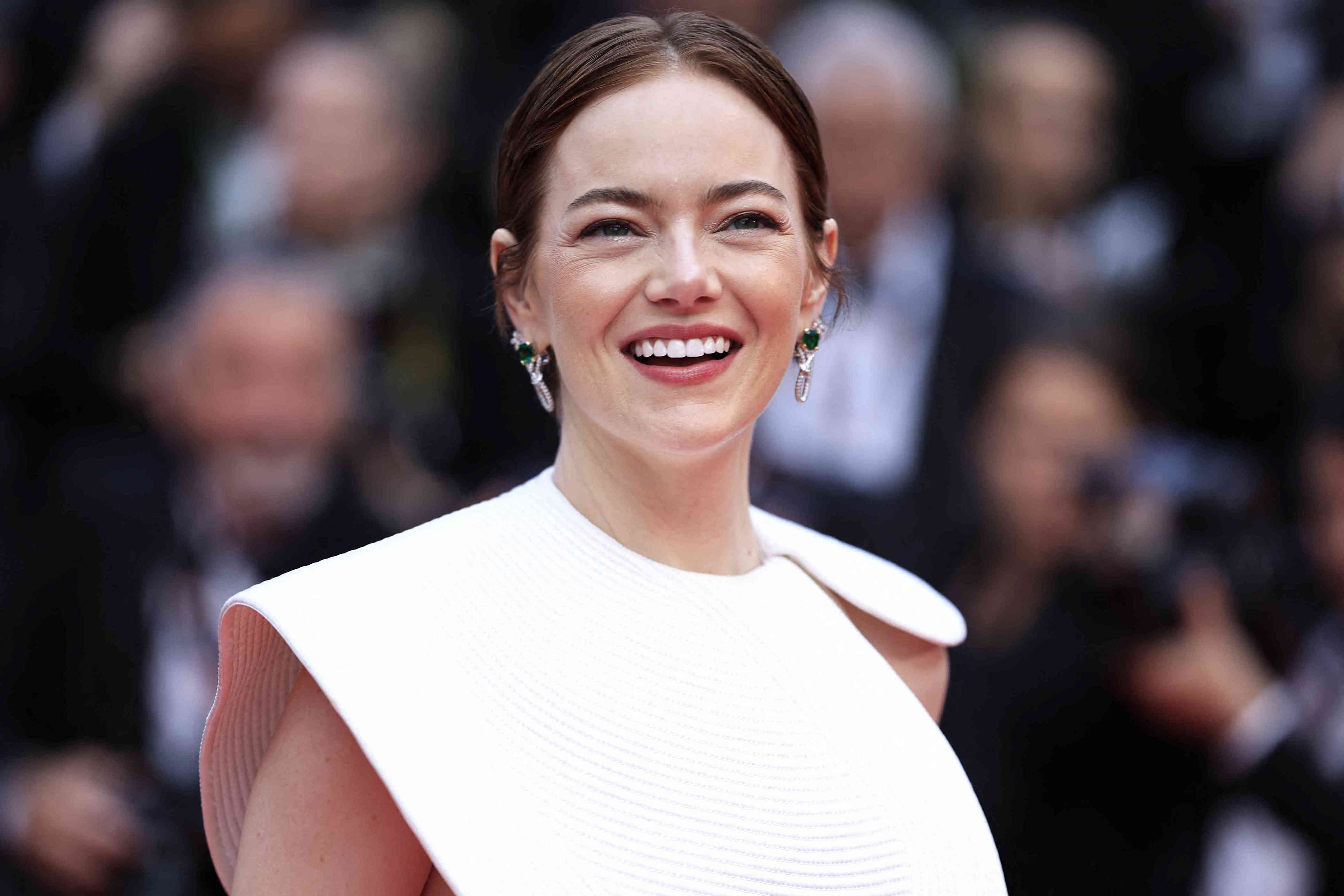 Emma Stone's Backless Dress at Cannes Comes With a Unique Bib Collar