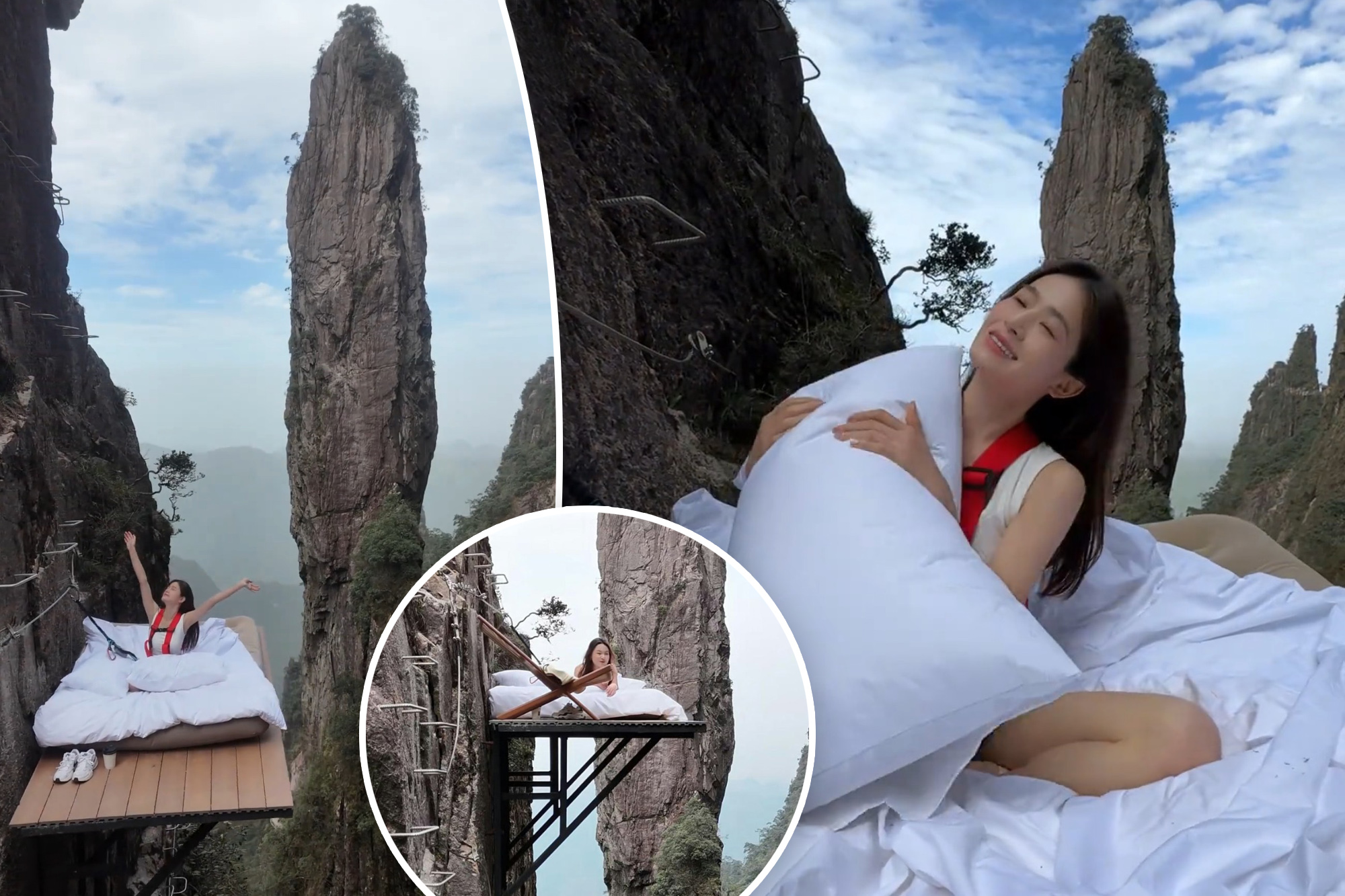 Terrifying attraction lets tourists sleep while suspended over 320-foot ...