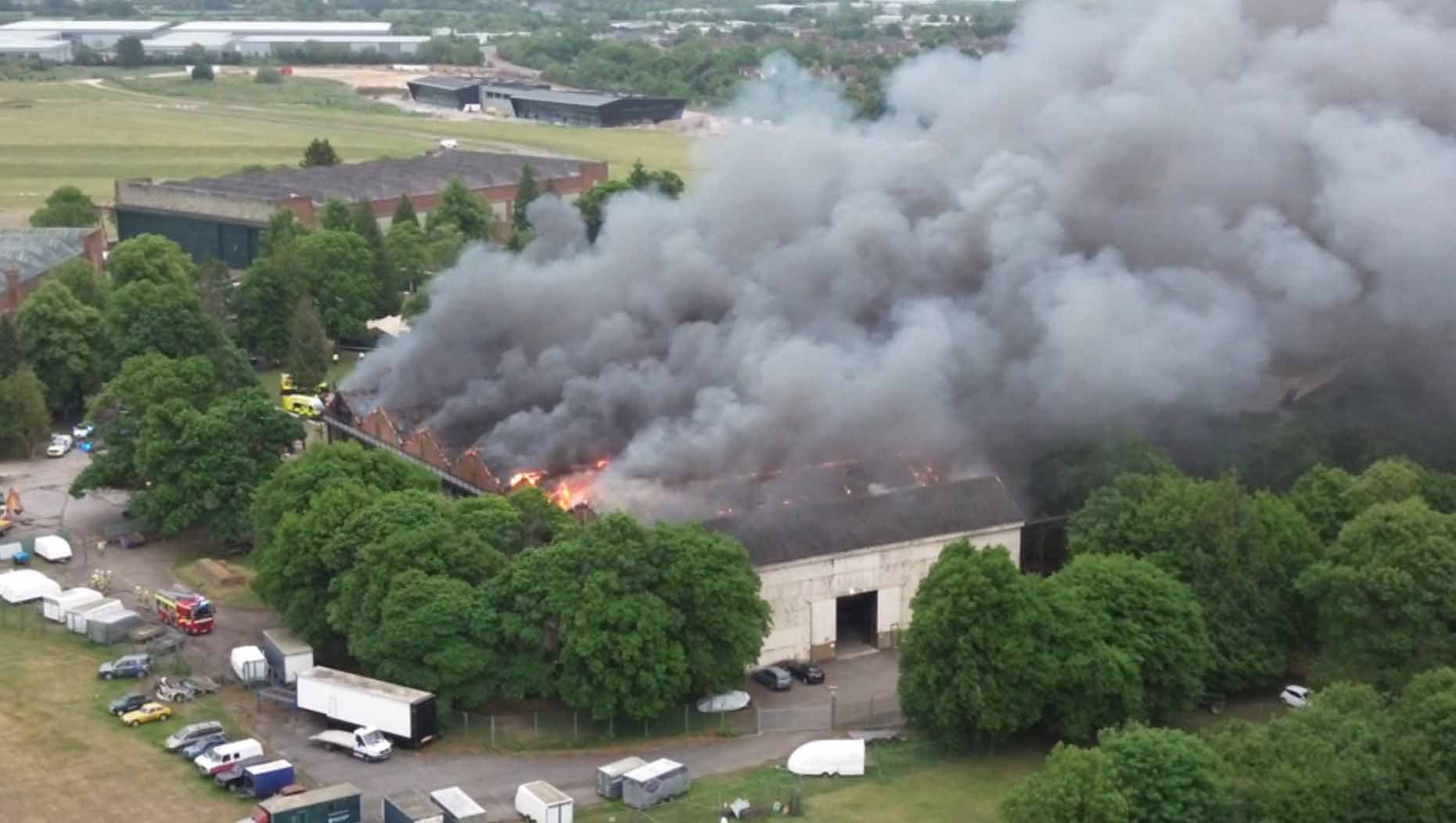 Firefighters and civilian killed in fire at ex-RAF base in Bicester ...
