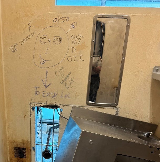 Photo shows where inmates cut hole to escape Orleans jail