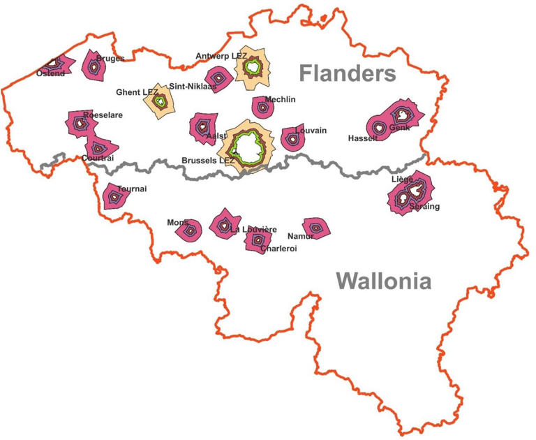 Low-emission zones linked to improved air quality in Belgian cities