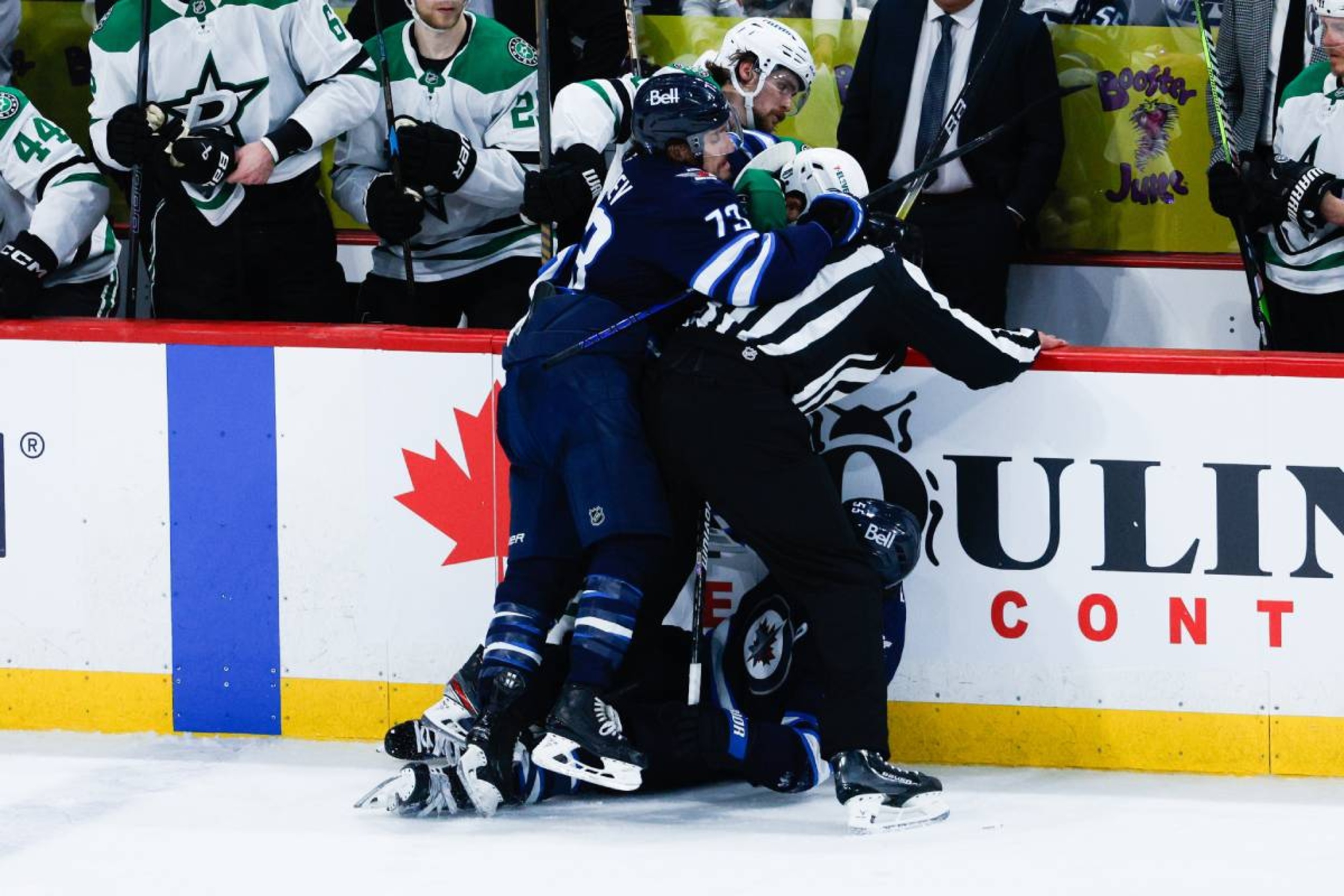 Stars’ Jamie Benn fined for roughing Jets’ Mark Scheifele
