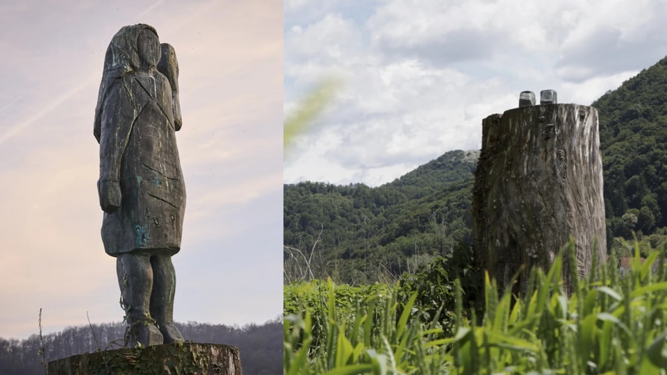 Melania Trump's statue cut off at ankles, then stolen from her hometown ...