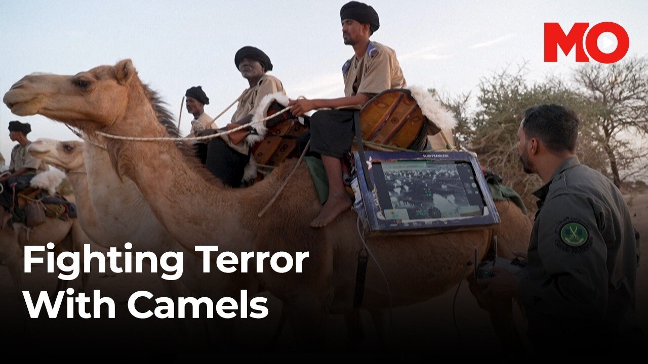 Camel-riding Meharists patrol the deserts
