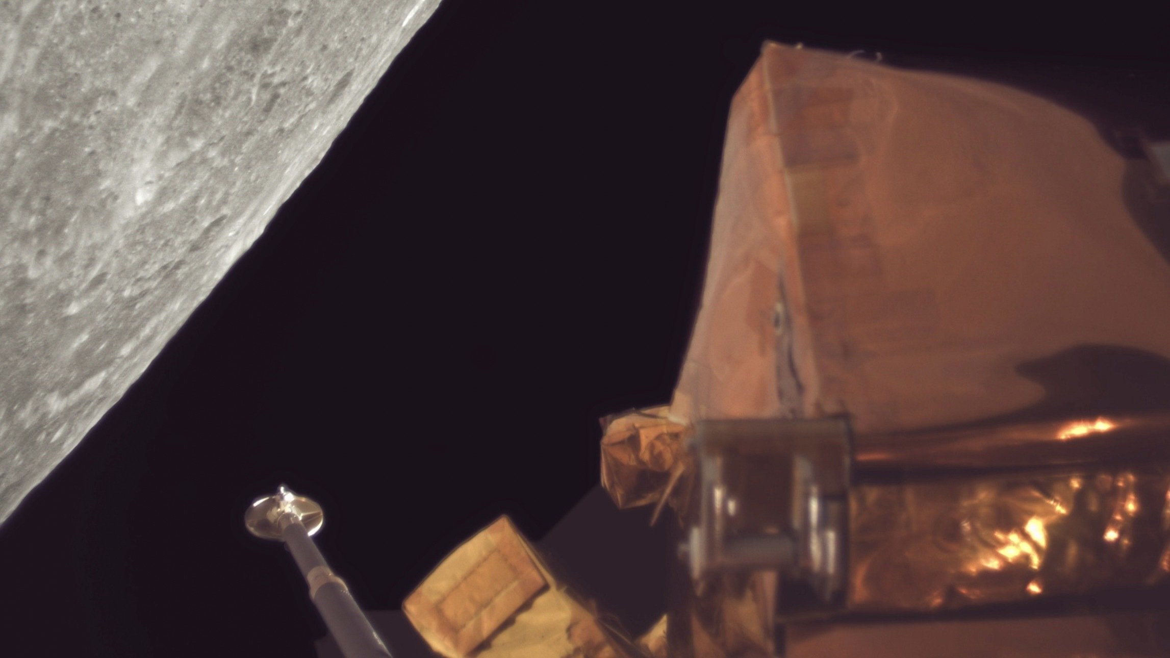 Private lunar spacecraft sends home breathtaking moon snapshot