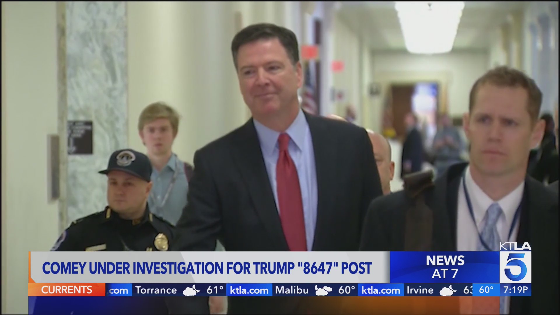 Fmr. FBI Director James Comey questioned over "8647" Instagram post