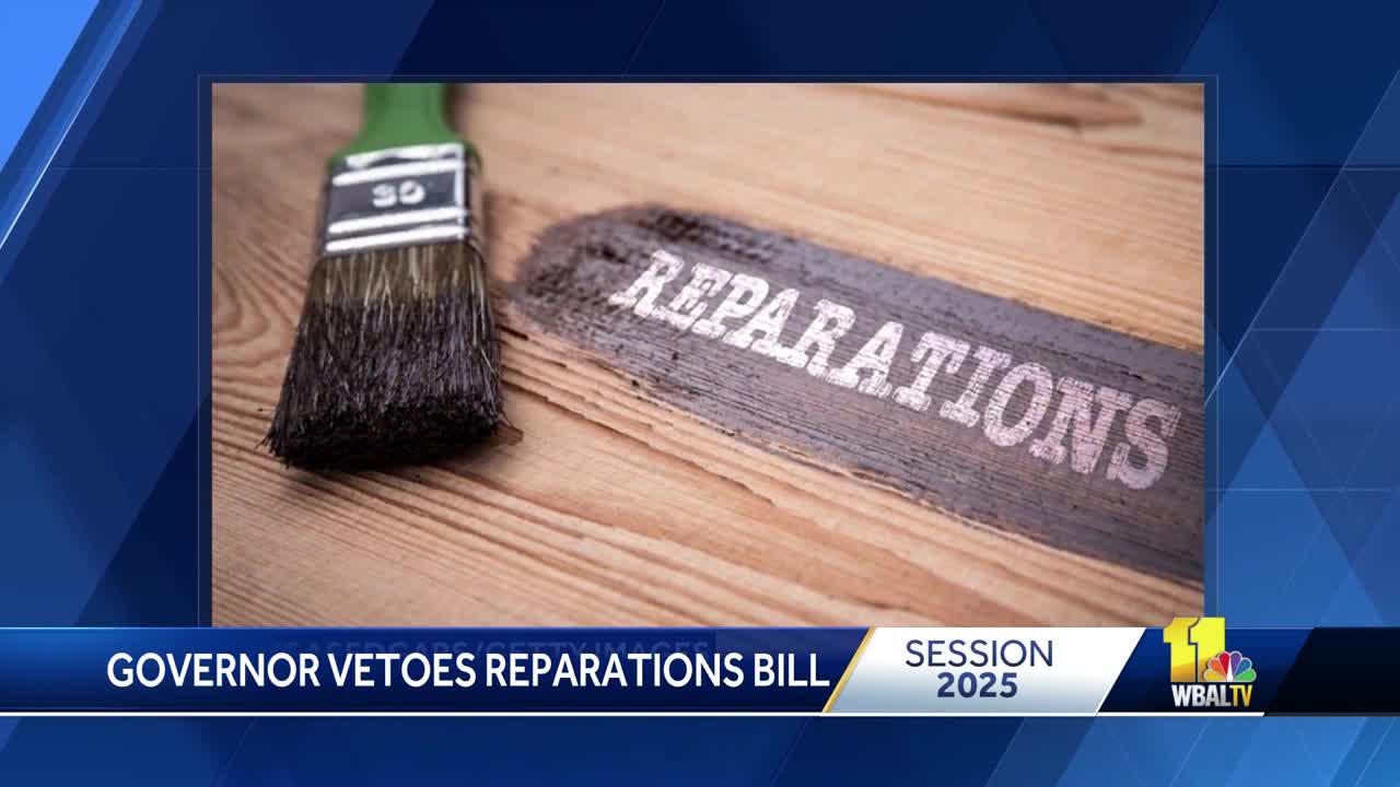 Reparations study bill among several vetoes