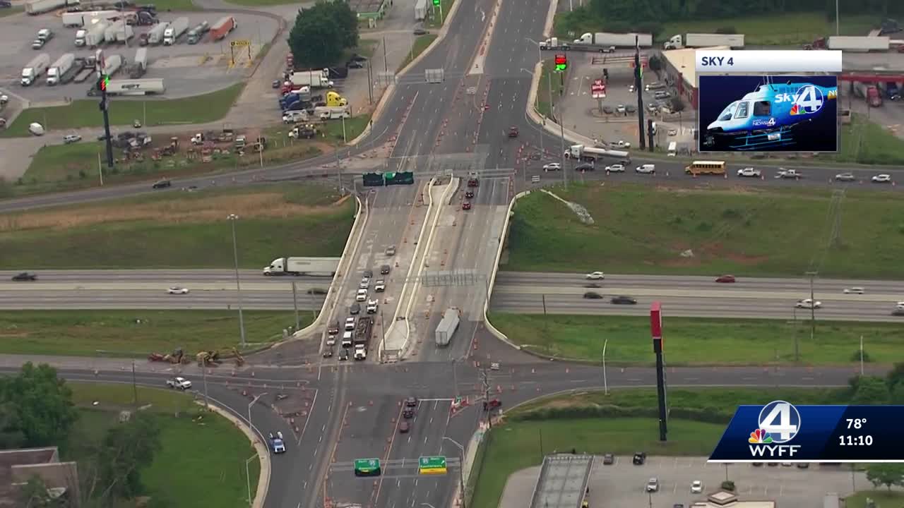 Rare diverging diamond interchange nears completion in Duncan; bridge ...
