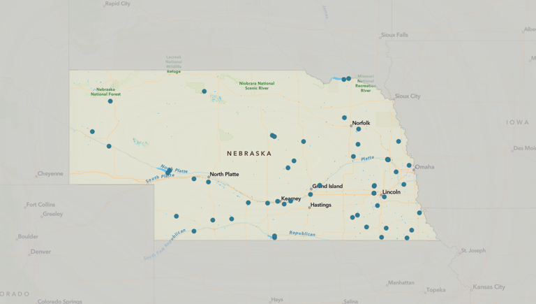 New interactive map to help people find which Nebraska lakes to swim in ...