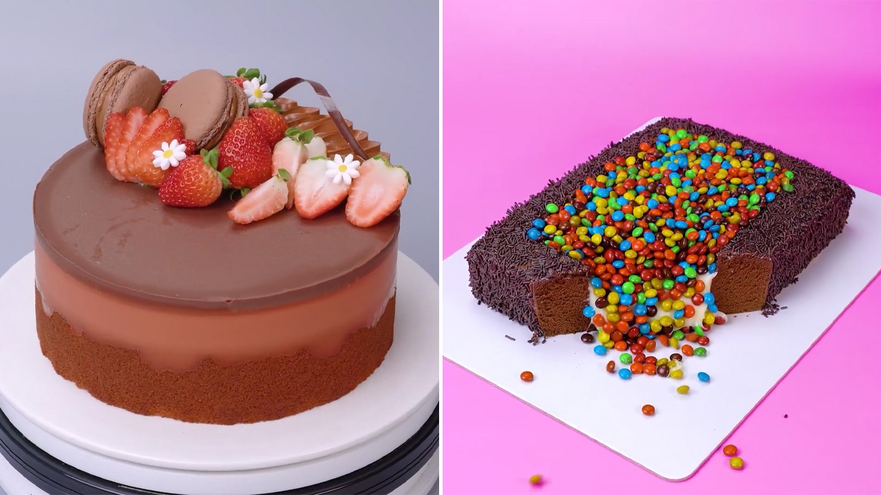 Elegant Chocolate Strawberry Cake vs Candy Explosion Cake! 🍓🍫🎉 | Cake Videos