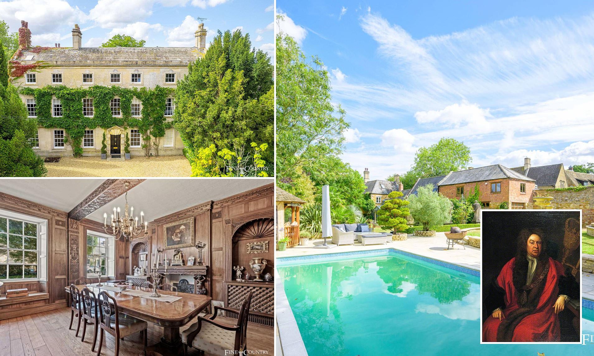Bank of England founder's 10-bed mansion on the market for £2.5m