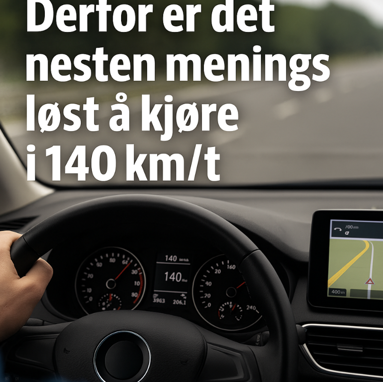 Hvor mye tid sparer du egentlig på å kjøre i 140 km/t? Svaret vil overraske deg