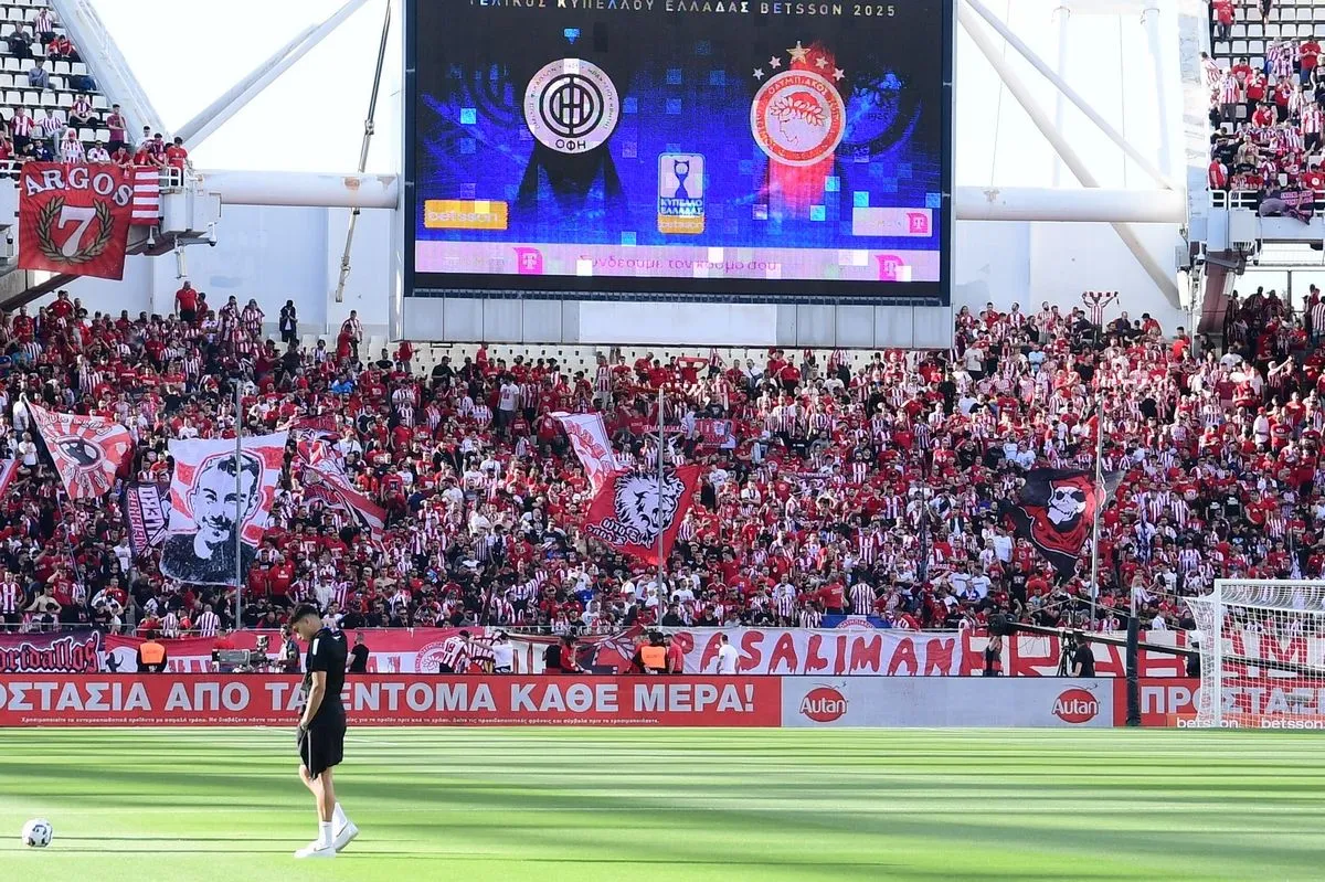 Τελικός Κυπέλλου Ελλάδας, ΟΦΗ - Ολυμπιακός: Μαγικές εικόνες στο ΟΑΚΑ ...