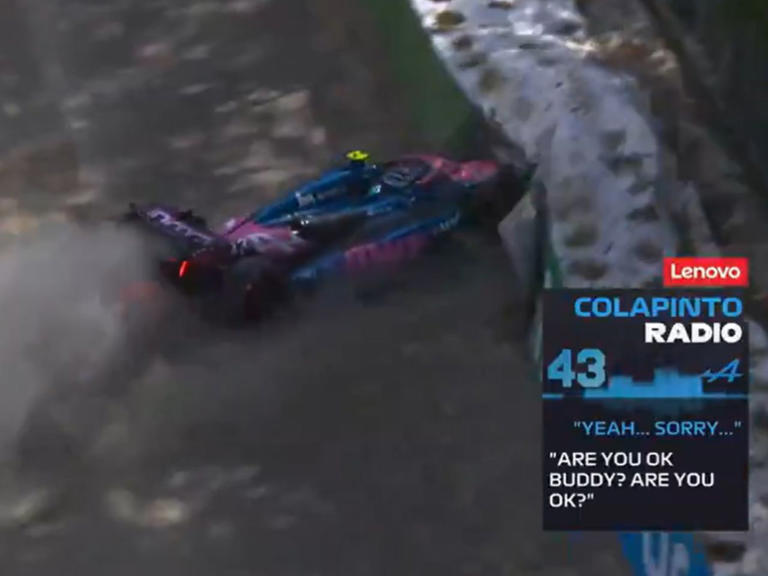 WATCH: Franco Colapinto's huge crash into the barriers after a nervy ...