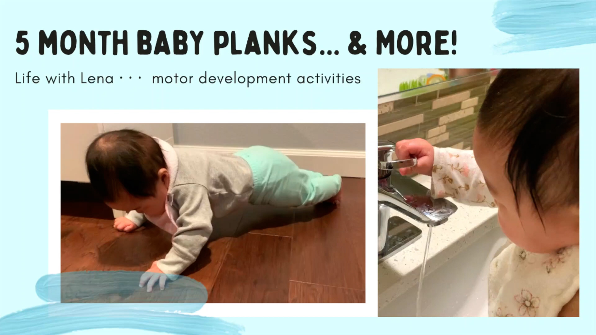 5 Month Old Baby Planking! | Motor Development Milestones + Activities ...