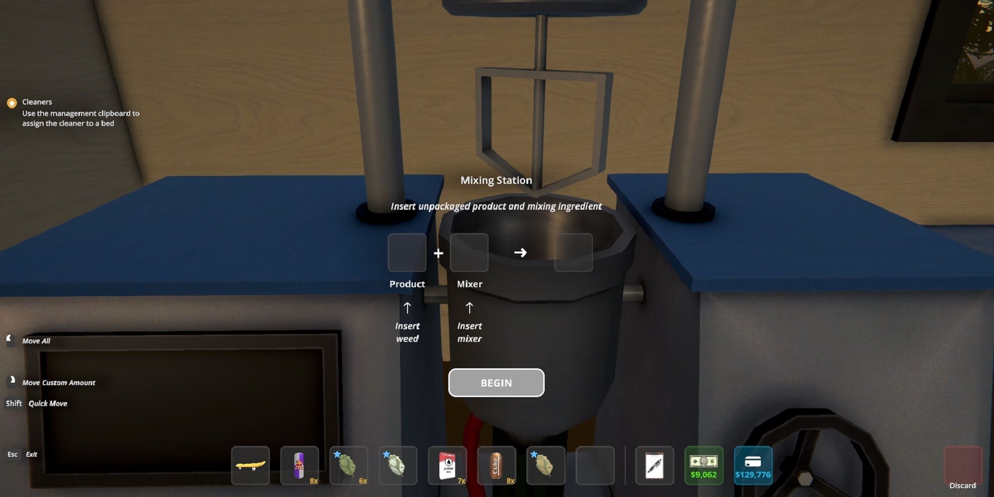 Finding and Using the Mixing Station in Schedule 1