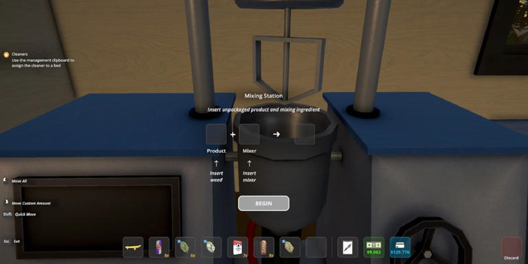 Finding and Using the Mixing Station in Schedule 1