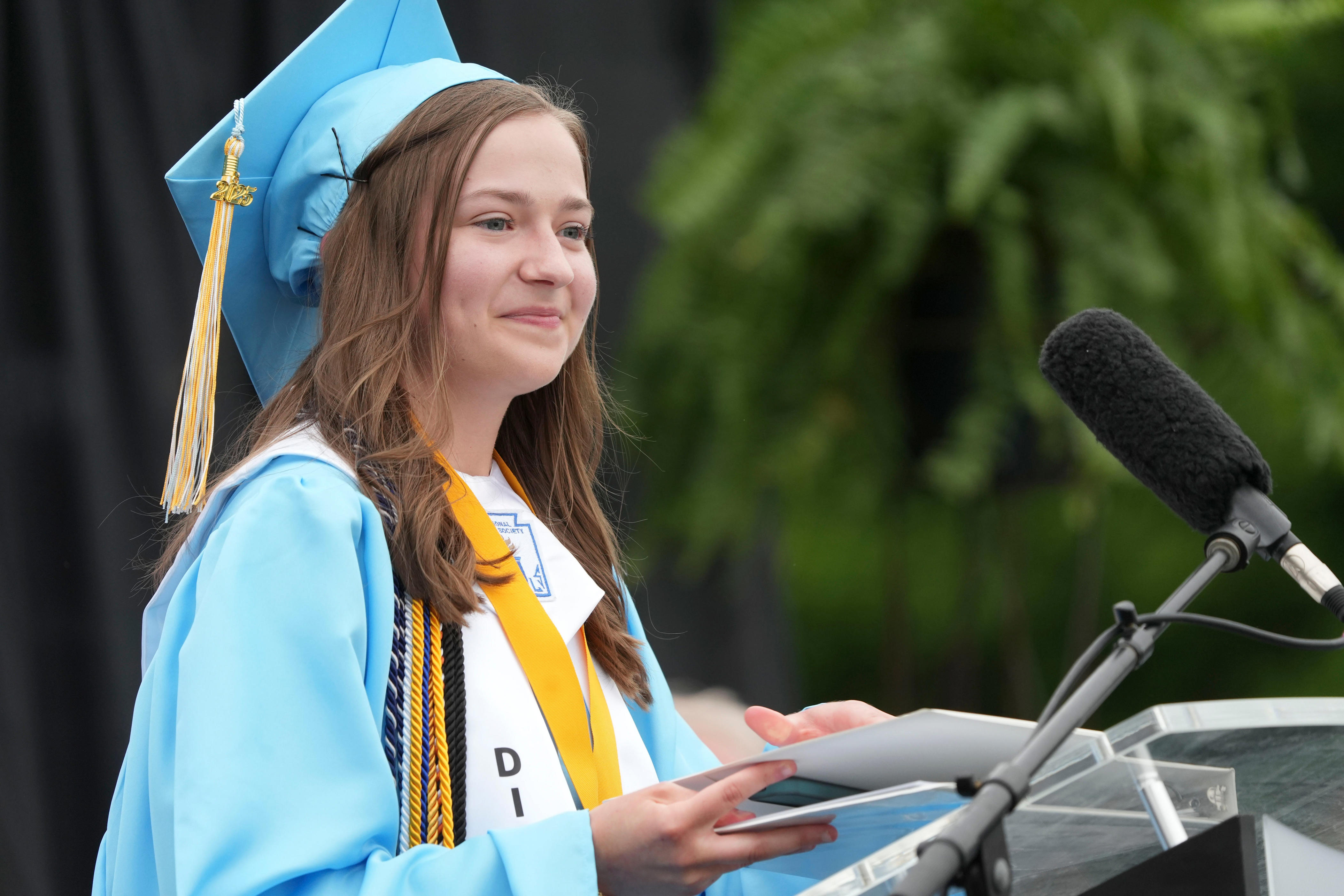 Double con-grad-ulations! This student graduated from high school and ...
