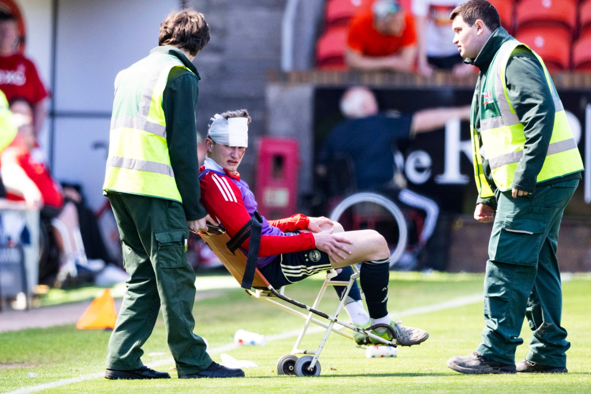 Watch: Aberdeen defender Jack MacKenzie hit with seat thrown by own fans