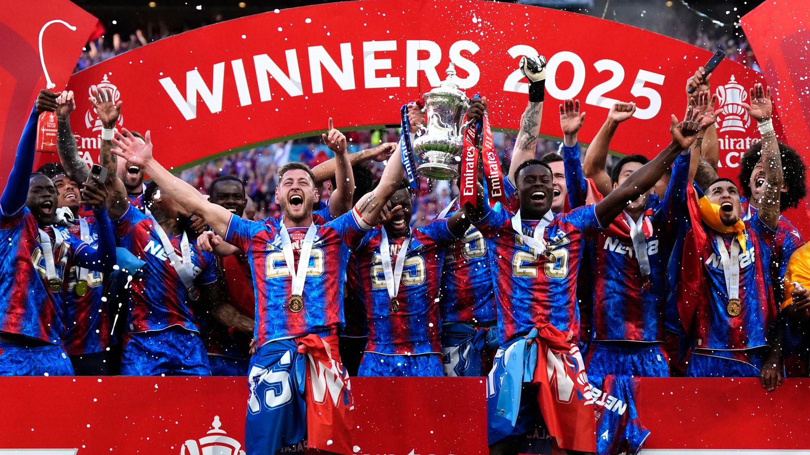 Crystal Palace celebrate historic FA Cup win after victory over Man City