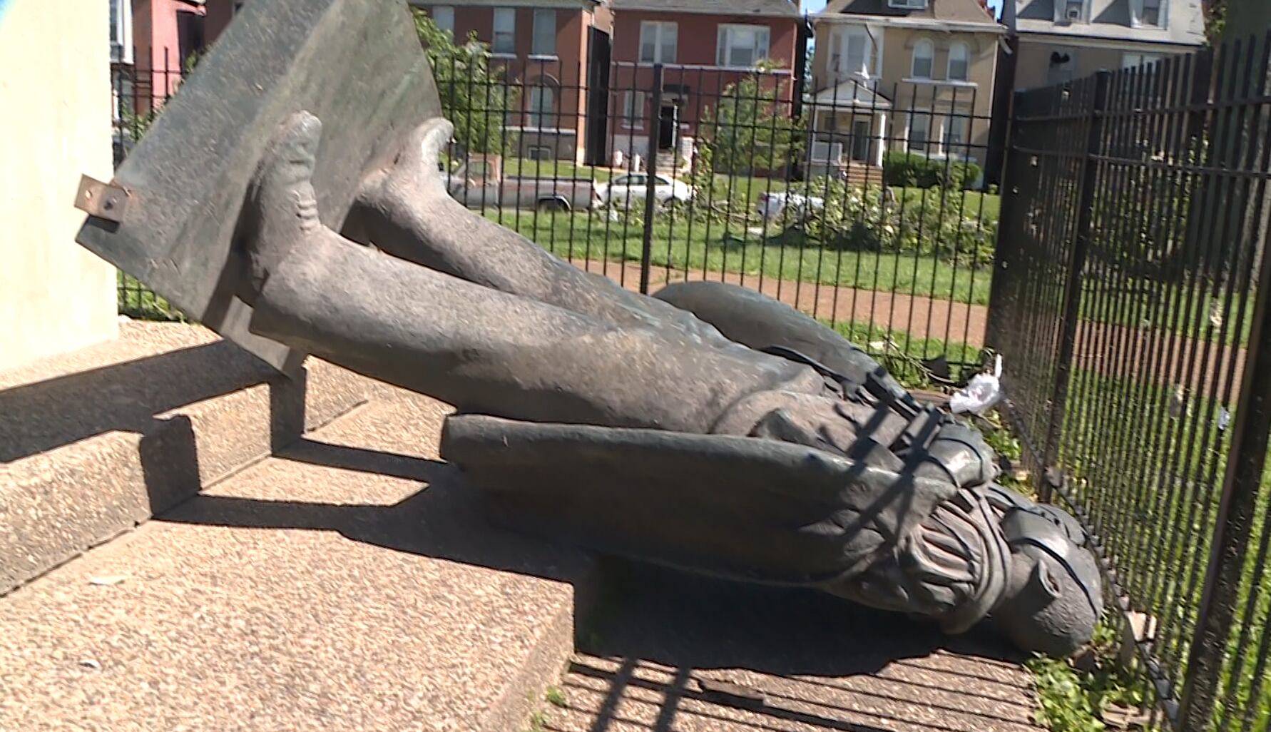 MLK statue in Fountain Park toppled by storm